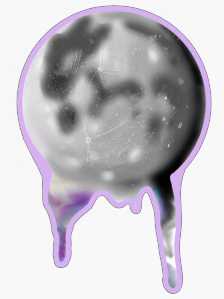 "Drippy Moon" Sticker for Sale by SplendoredThing | Redbubble