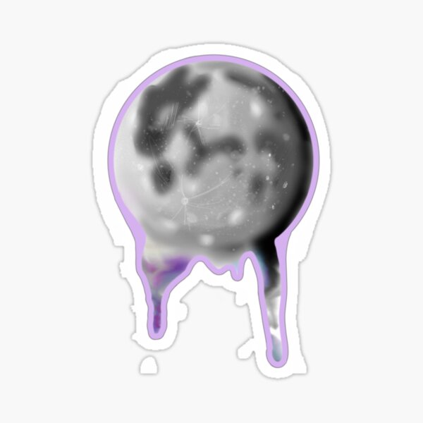 "Drippy Moon" Sticker for Sale by SplendoredThing | Redbubble