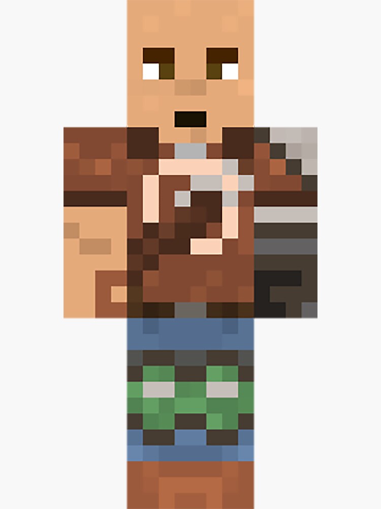 "FitMC Minecraft skin." Sticker for Sale by Slandxr | Redbubble