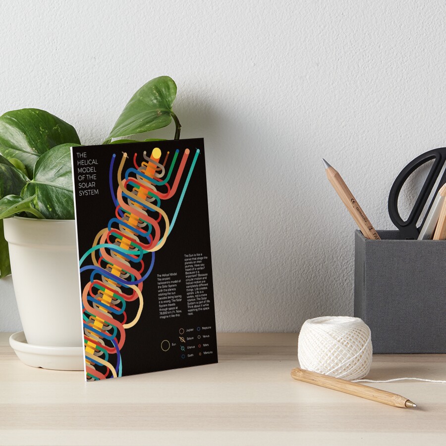 "The Helical Model of the Solar System" Art Board Print by altradesign ...