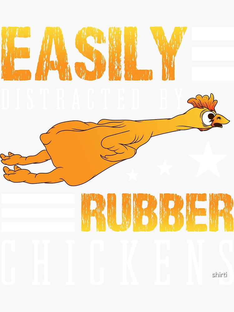 "Easily Distracted By Rubber Chickens Inflated Scream Loud Comedy Props ...