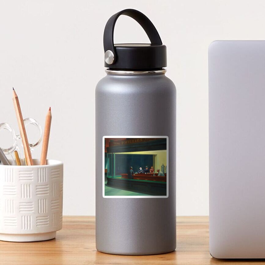 "Bernie Sanders Diner - Nighthawks Classic Painting Edward Hopper ...