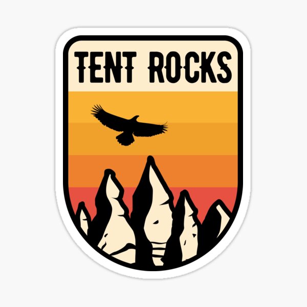 "Tent Rocks" Sticker for Sale by OldCookieJar | Redbubble