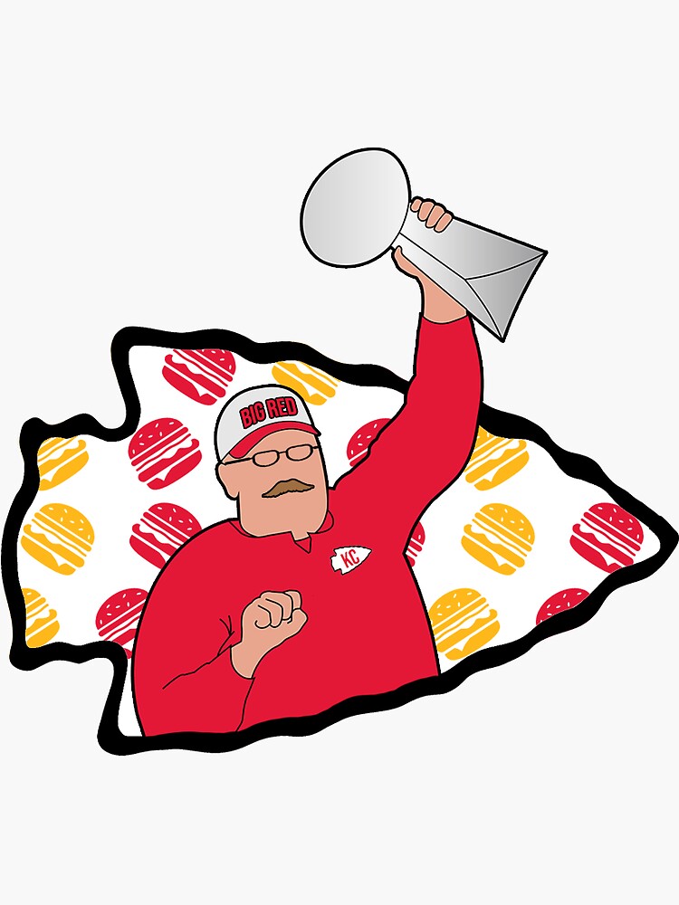 "Coach Reid: Big Red" Sticker for Sale by cfadamsv | Redbubble