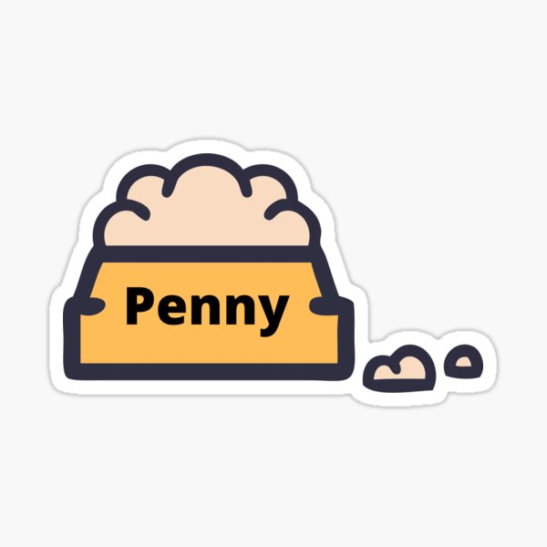 "Cute Dog Names - Penny" Sticker for Sale by Petshop535308 | Redbubble