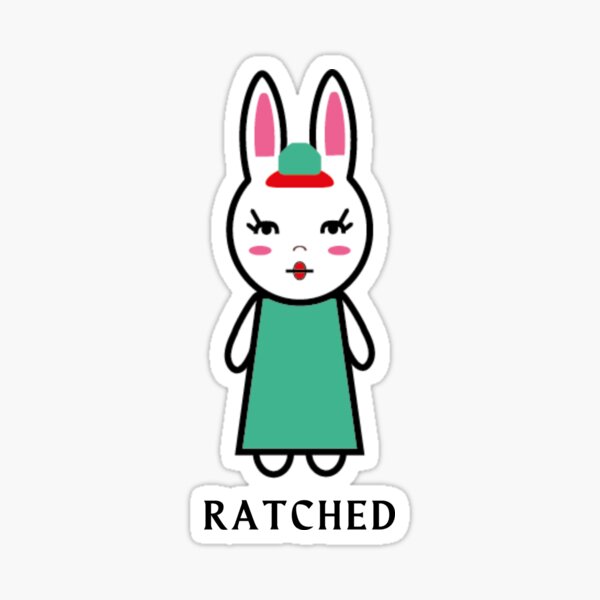 "Ratched Inspired Bunny " Sticker for Sale by EkaArtShop | Redbubble