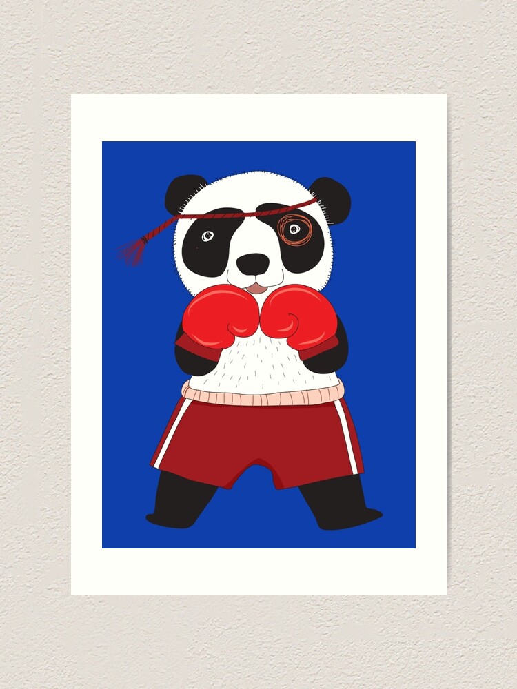 "Cartoon Animals Fighting Boxing Panda Bear" Art Print by peacockcards ...