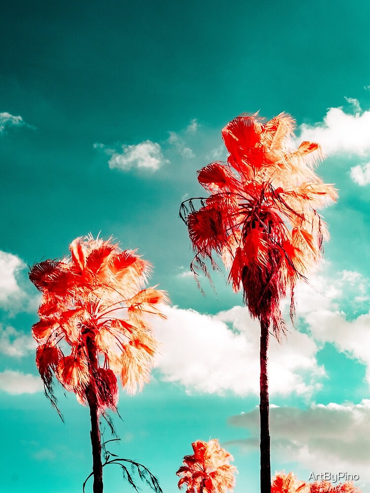 "Orange Palms in Infared" Graphic T-Shirt for Sale by ArtByPino | Redbubble