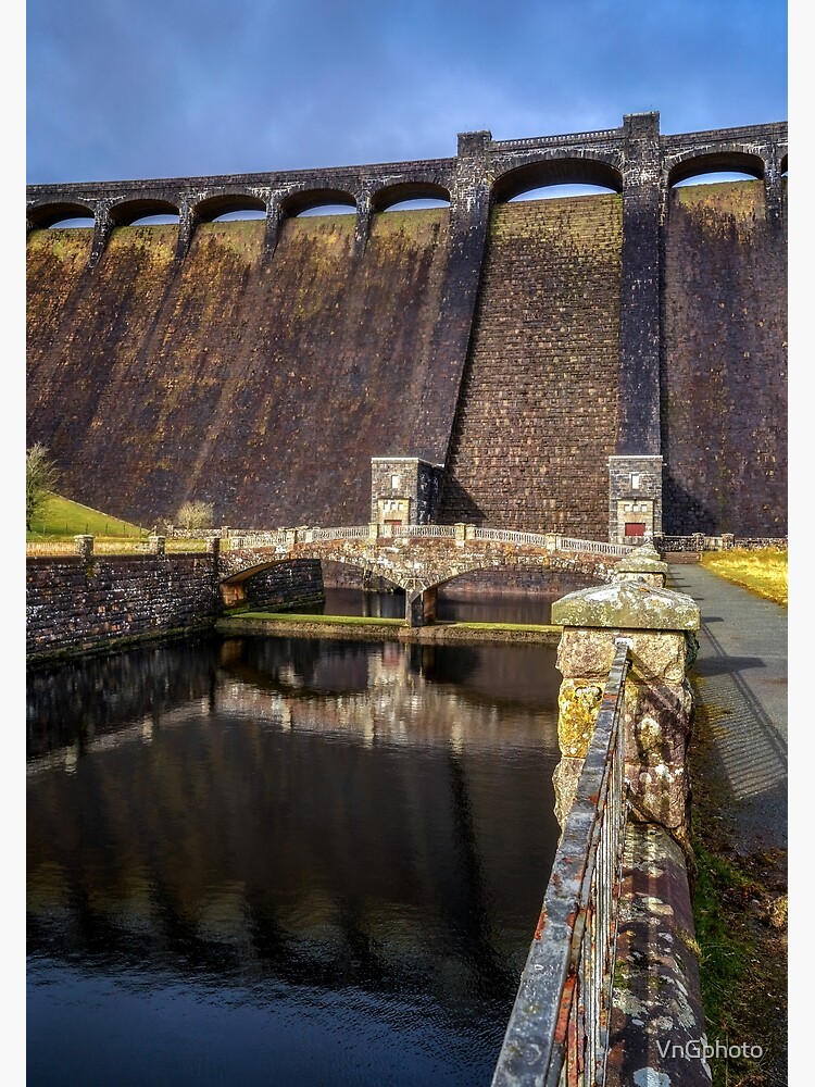 "The Claerwen Reservoir Dam in Powys" Poster by VnGphoto | Redbubble