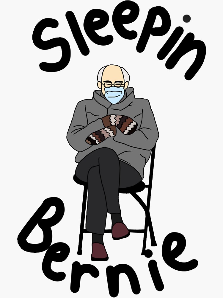 "Bernie sanders Mitten meme" Sticker for Sale by leynalozano | Redbubble