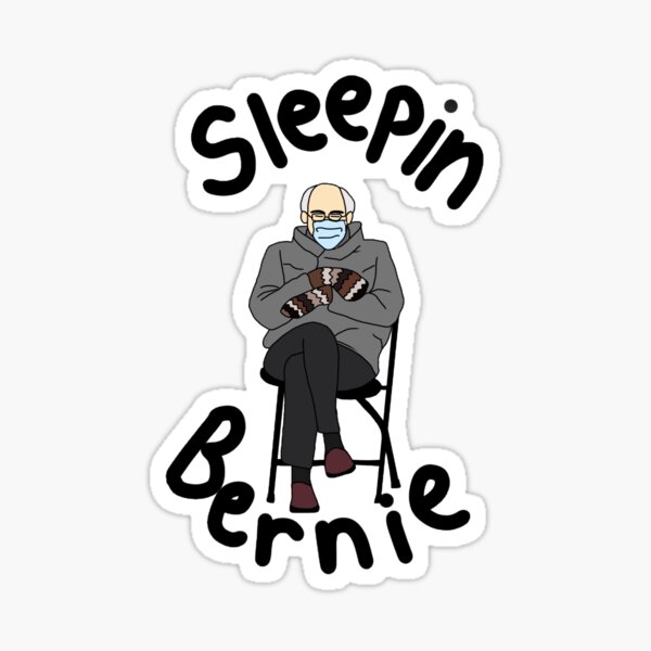 "Bernie sanders Mitten meme" Sticker for Sale by leynalozano | Redbubble