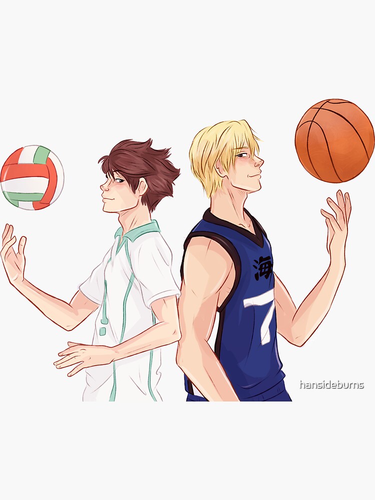 "Oikawa and Kise" Sticker for Sale by hansideburns | Redbubble