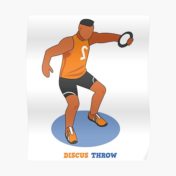 "Discus Throw sport" Poster for Sale by Haxino | Redbubble