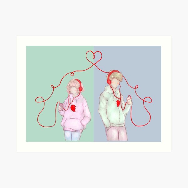 "Long distance relationship love couple " Art Print for Sale by ...