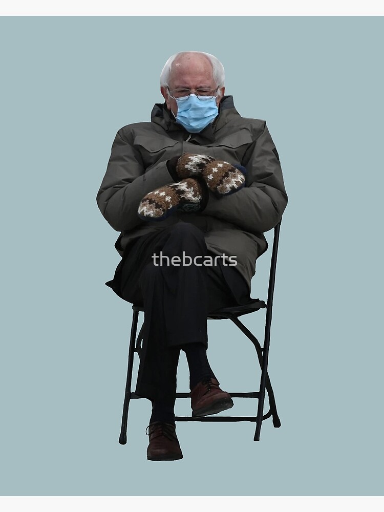 "Bernie Sitting Meme" Photographic Print by thebcarts | Redbubble