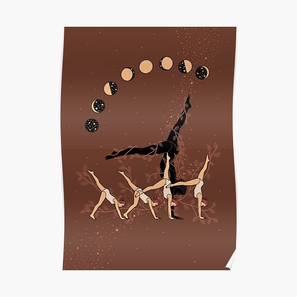 "Yoga Girl Yoga Asana Moon Phases" Poster by sierratruong | Redbubble