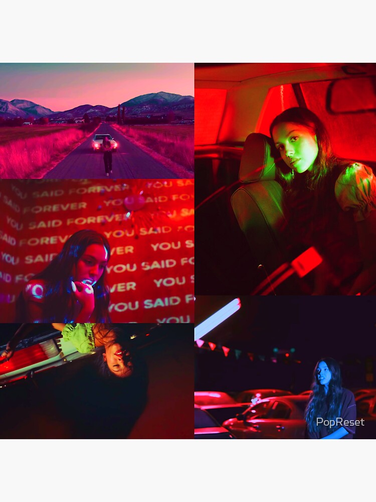 "Drivers License Olivia Rodrigo Aesthetic collage red" Sticker by ...