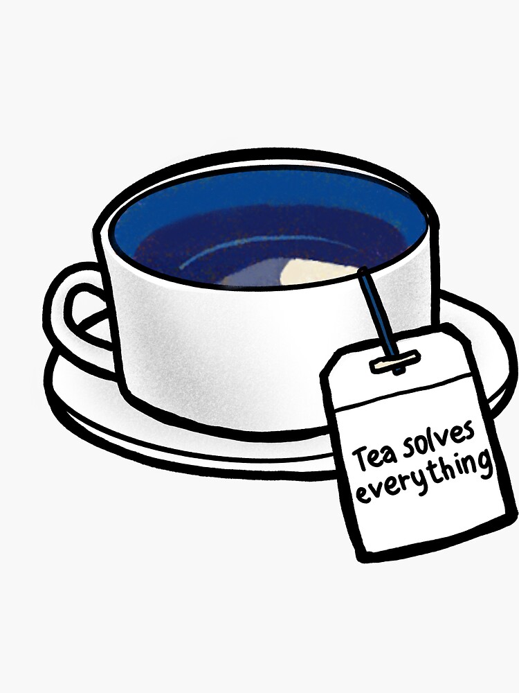 "Tea Solves Everything " Sticker by therealculture | Redbubble