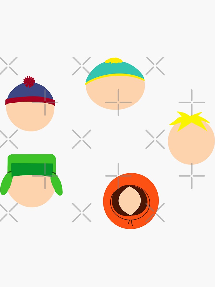 "Stan, Eric, Butters, Kyle, and Butters" Sticker for Sale by madebymich ...