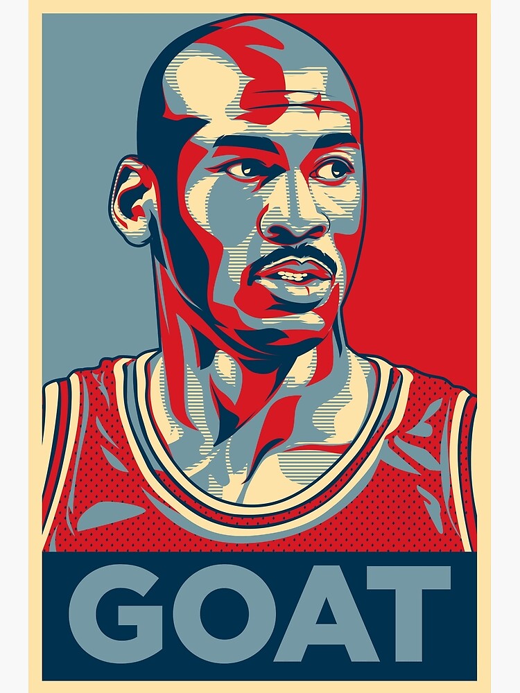 "MJ GOAT Illustration Hope Style Greatest of All Time" Art Print by ...