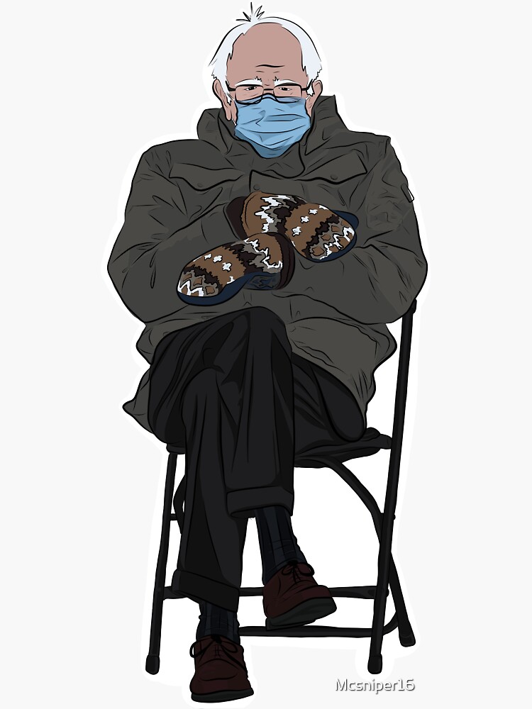 "Bundled Bernie" Sticker for Sale by Mcsniper16 | Redbubble