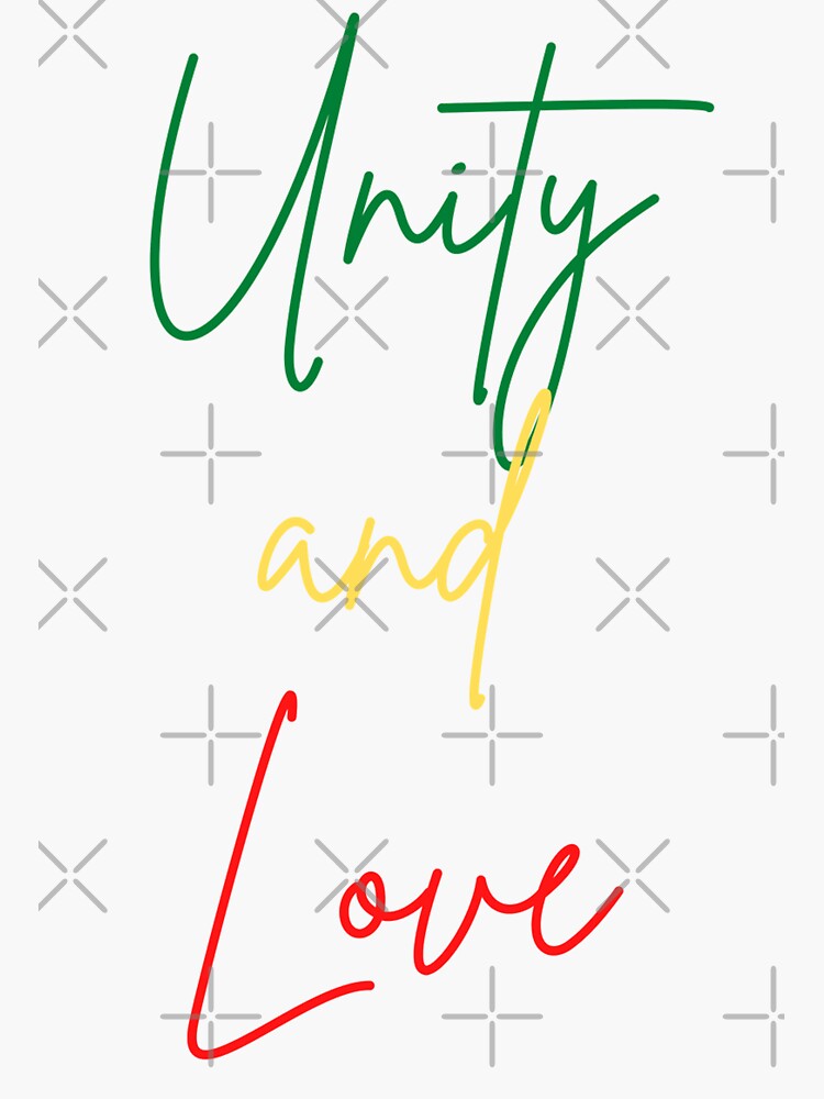 "Unity and Love" Sticker for Sale by UnityandLove | Redbubble