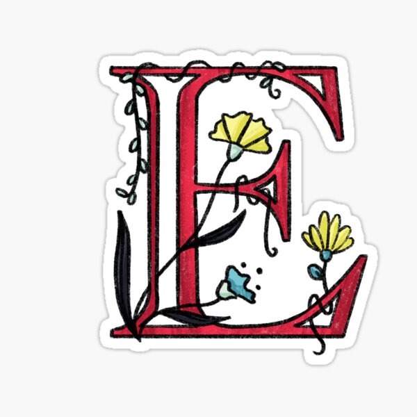 "Letter “E”" Sticker for Sale by SpiritriderArt | Redbubble