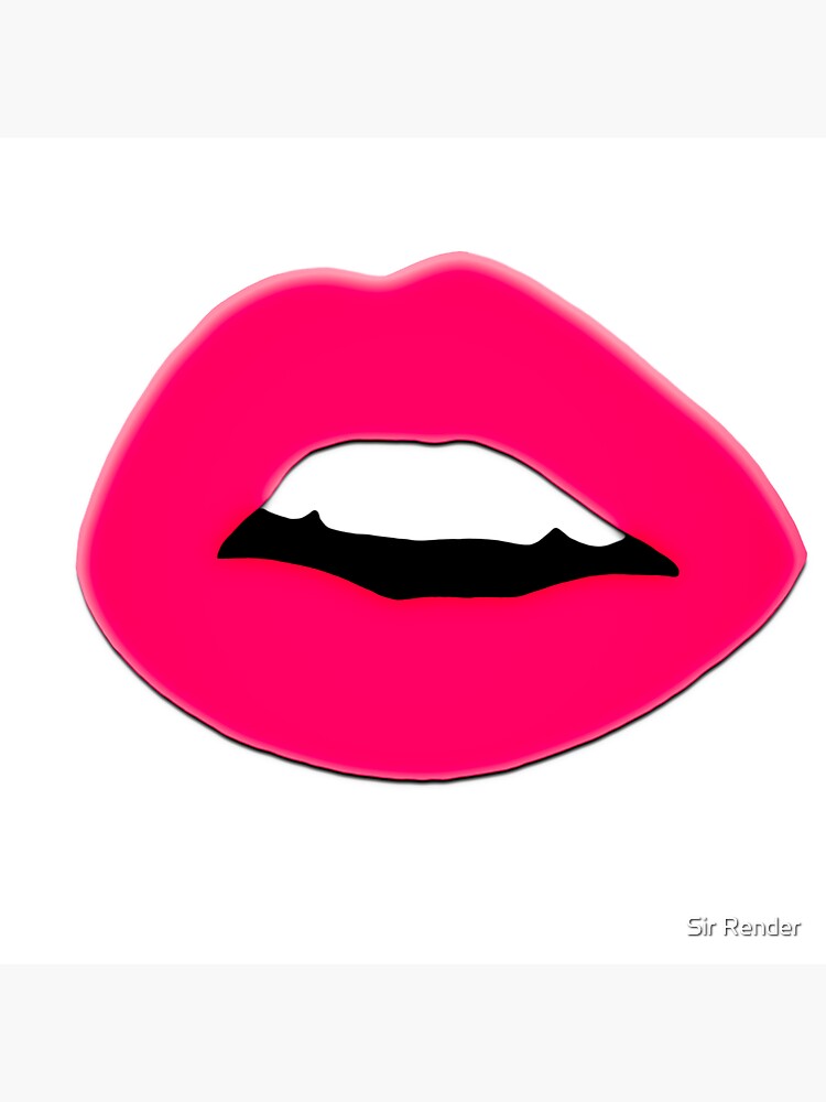 "Hello Lips by Sir Render Art." Sticker for Sale by sirrenderart ...