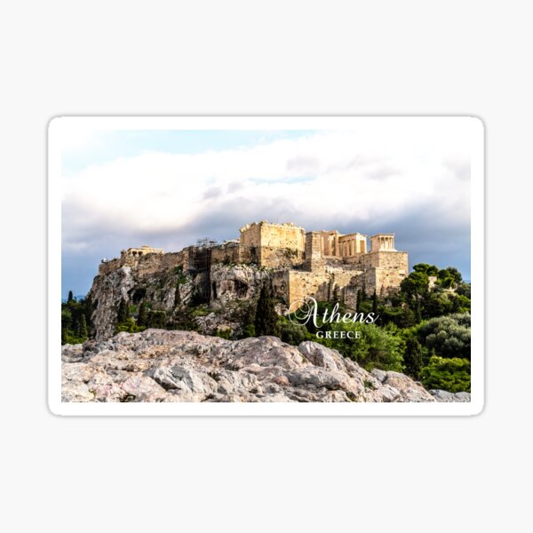 "Athens, Greece - Iconic Parthenon on Acropolis Hilltop" Sticker for ...
