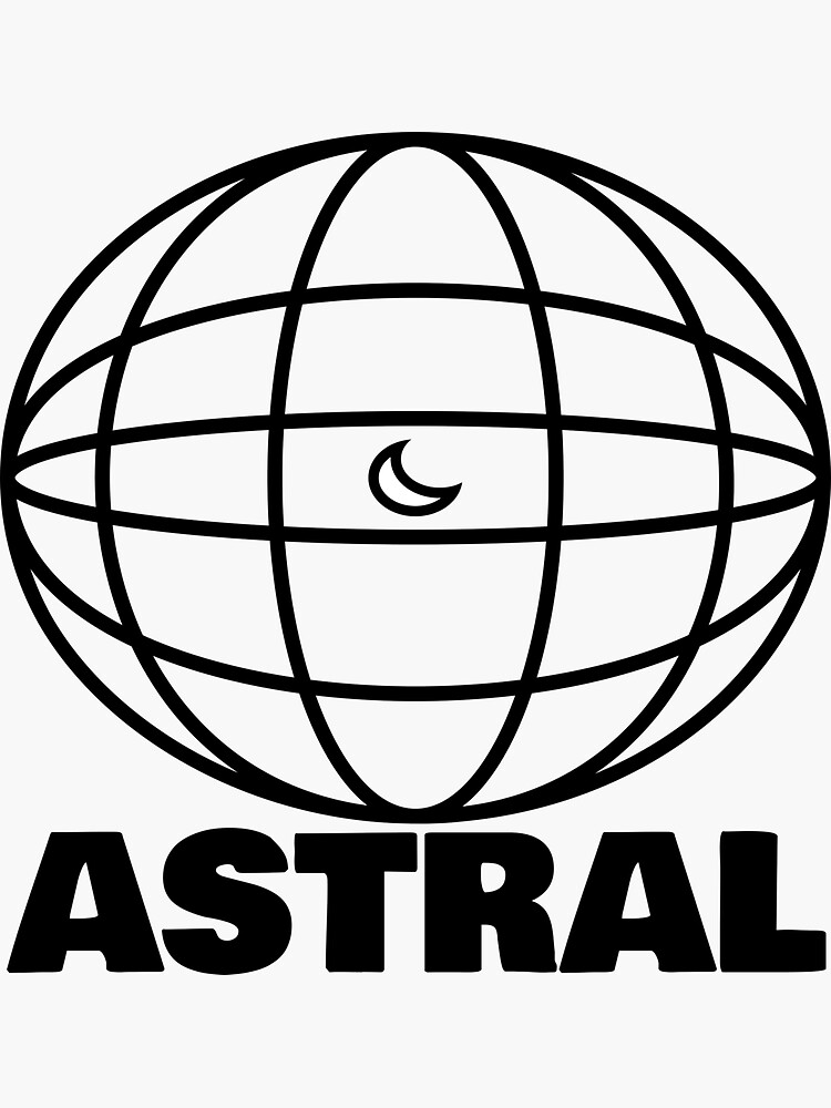 "ASTRAL Logo Monochrom Minimalist" Sticker for Sale by SeaZeaL | Redbubble