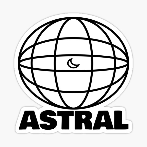 "ASTRAL Logo Monochrom Minimalist" Sticker for Sale by SeaZeaL | Redbubble