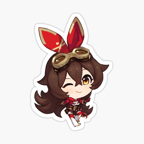 "Amber - Genshin Impact" Sticker for Sale by ReddPenguin | Redbubble