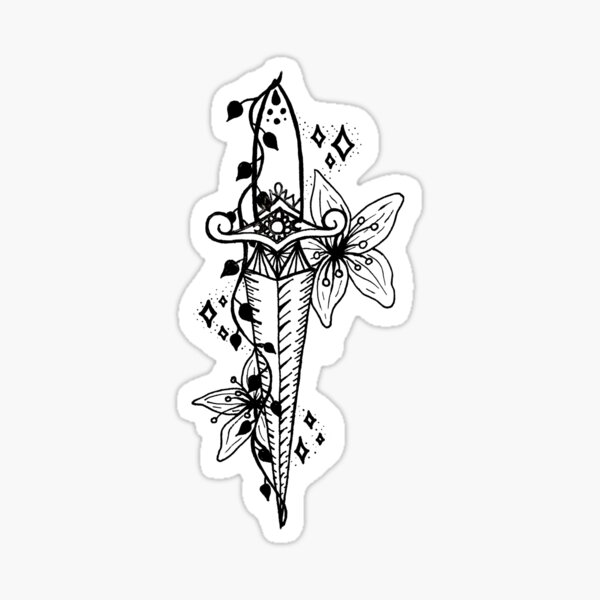 "Feminine Style Dagger" Sticker by callmelolly | Redbubble