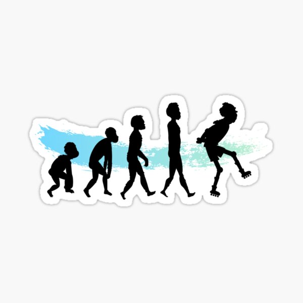 "Roller evolution (male)" Sticker by Junipertrees | Redbubble