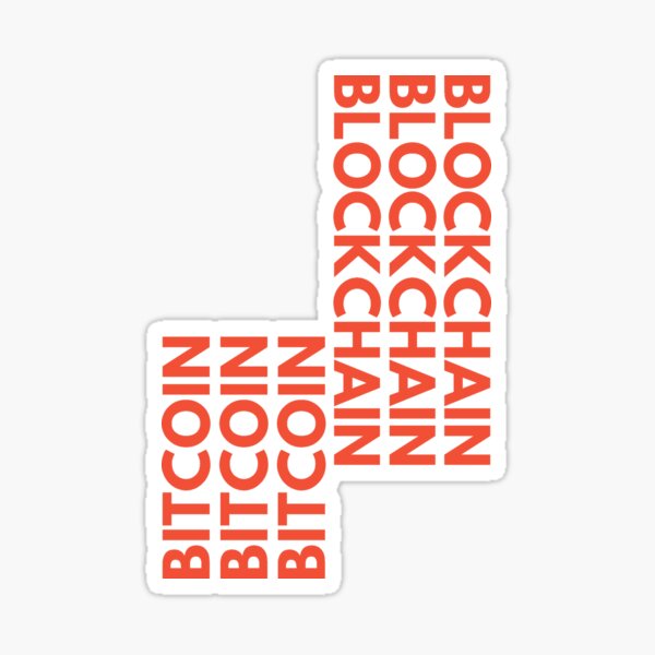 "Bitcoin Blockchain" Sticker for Sale by Artenas | Redbubble