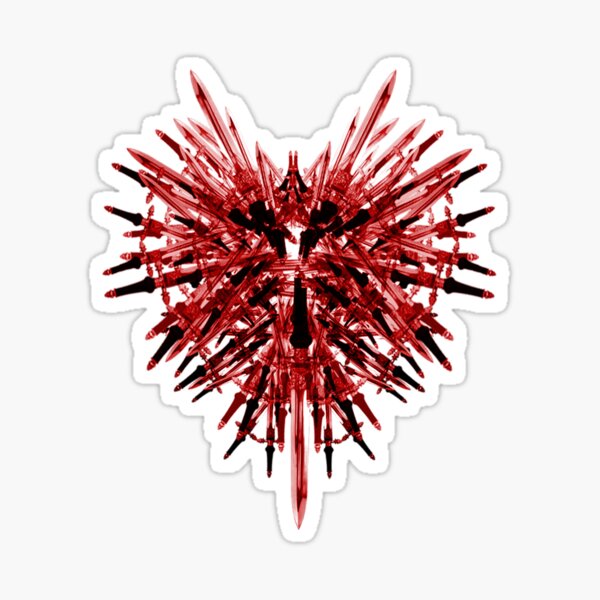 "Heart of Daggers" Sticker for Sale by eyekatch | Redbubble