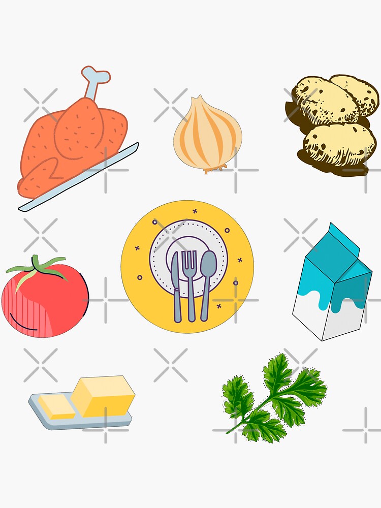 "Chicken Roast" Sticker by janraydesigns | Redbubble