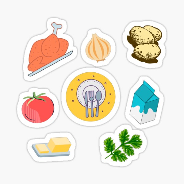 "Chicken Roast" Sticker by janraydesigns | Redbubble