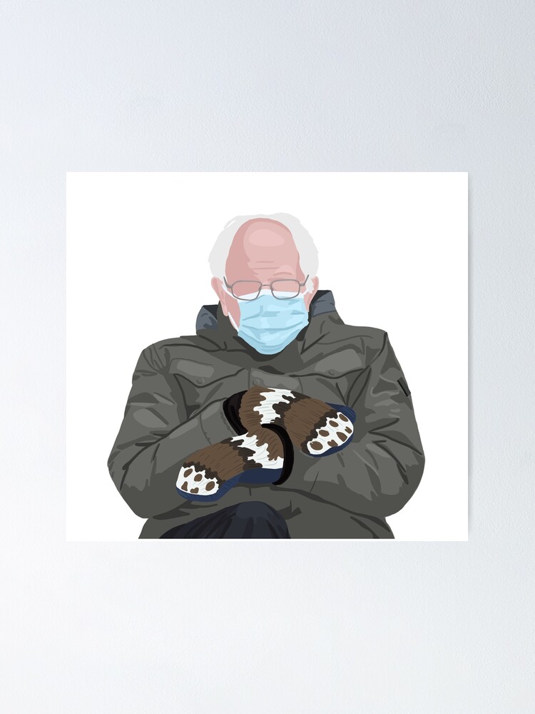 "Bernie Sanders in Mittens" Poster for Sale by devonralston | Redbubble