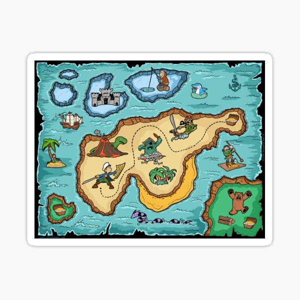 "Treasure Hunt" Sticker for Sale by AmazinProDesign | Redbubble