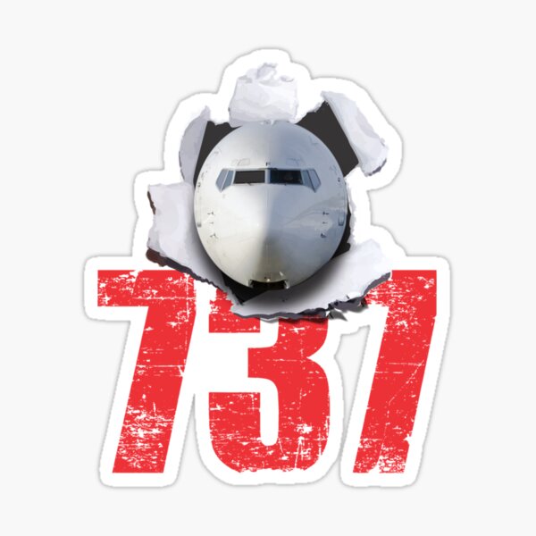 "Boeing 737 Classic " Sticker for Sale by Cutwightjerome | Redbubble