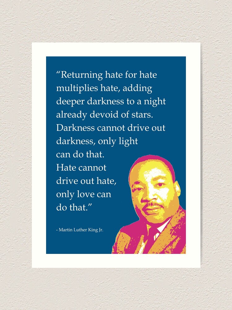 "Martin Luther King Jr - Great Inspiring Quotes" Art Print for Sale by ...
