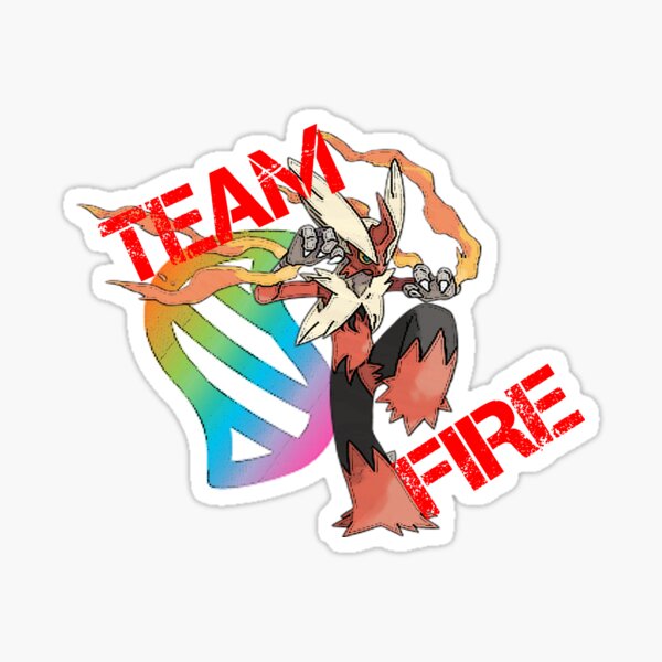 Pokemon Team Fire Blaziken Sticker For Sale By Xkaido Redbubble