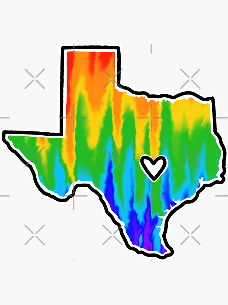"Texas Tie Dye" Sticker by k-m-thornton | Redbubble