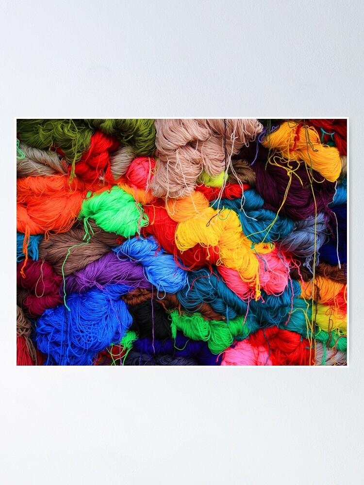 "Colorful Yarn" Poster for Sale by rhamm | Redbubble