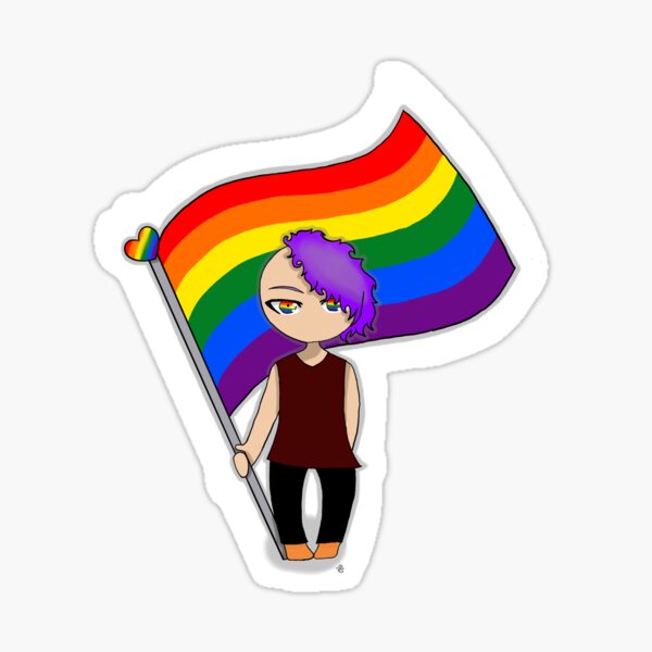 Lgbtq Pride Flag Sticker By Demonhuman Redbubble