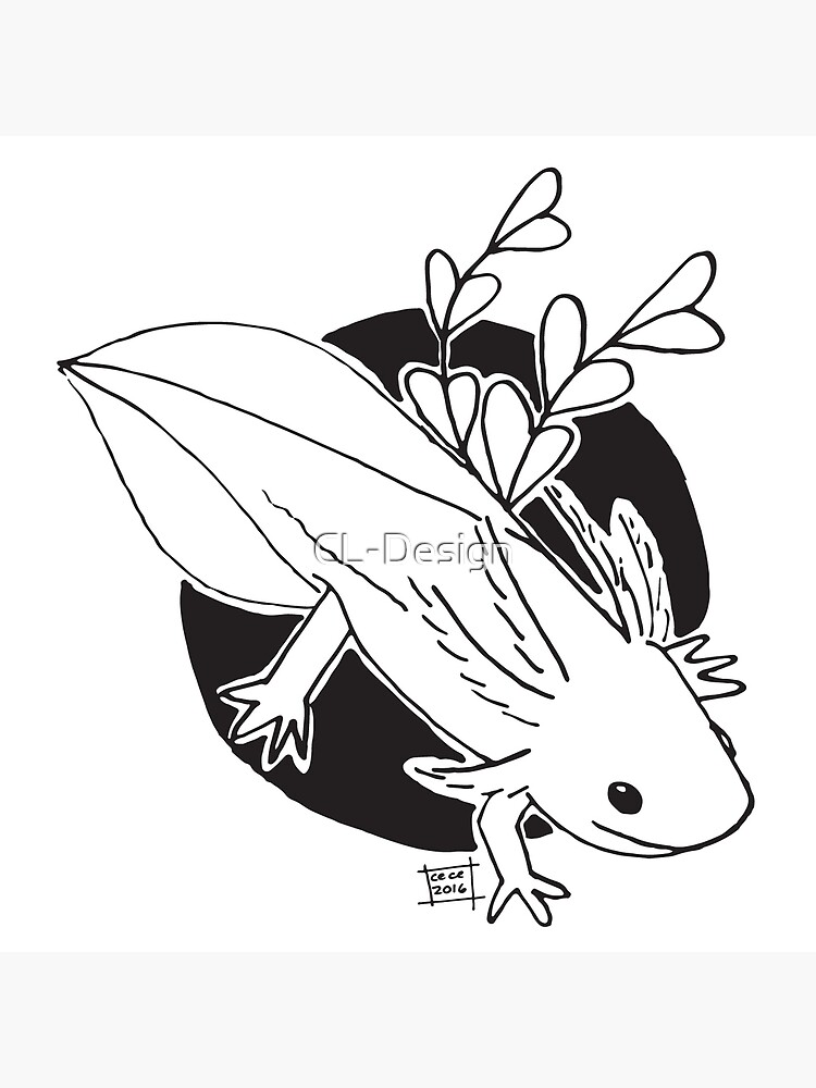 "Axolotl" Art Print by CL-Design | Redbubble