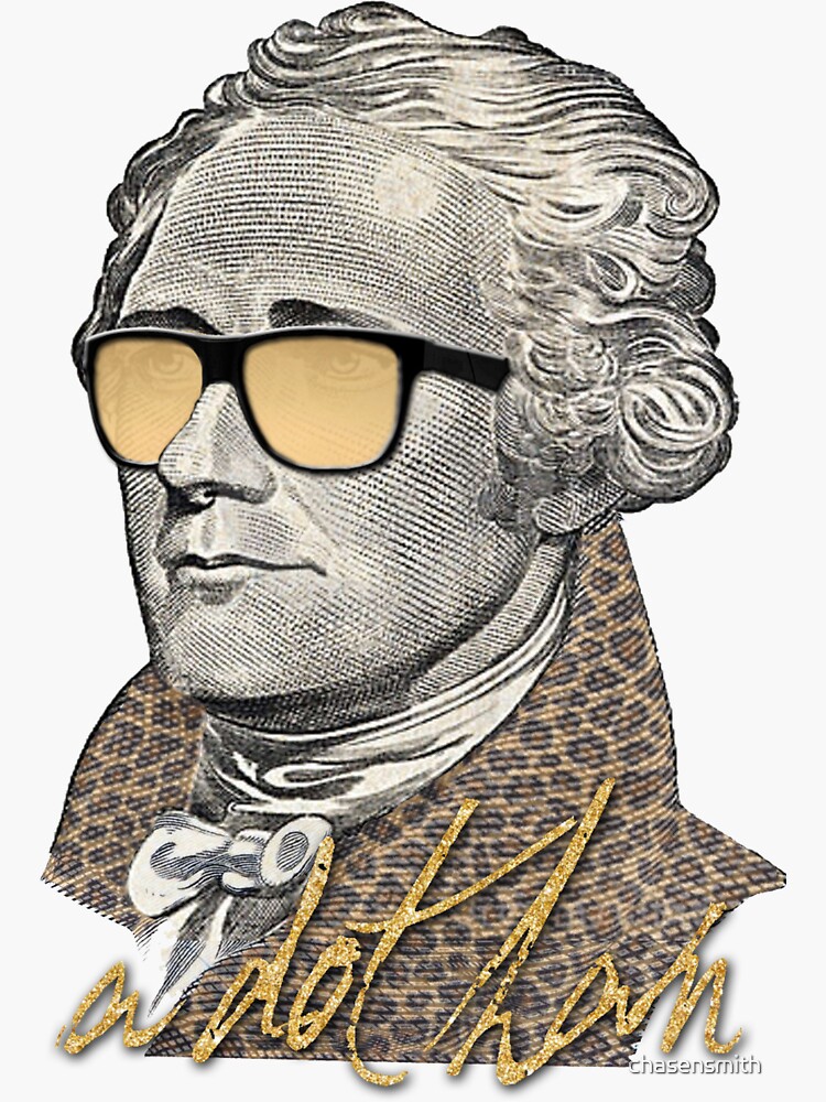 "Alexander Hamilton - A dot Ham" Sticker for Sale by chasensmith ...