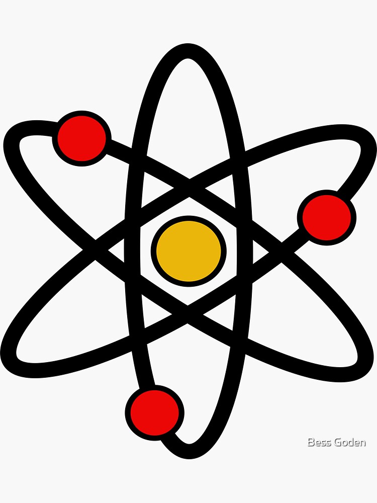 "Atomic Atom Diagram - Retro 1960s Science Design" Sticker for Sale by ...