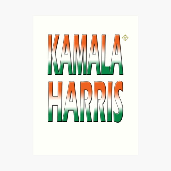 "KAMALA HARRIS name in the Indian flag colors" Art Print by ...
